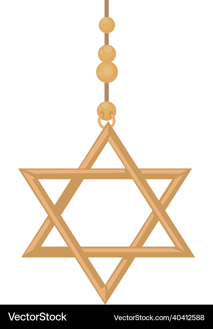 Jewish golden star Royalty Free Vector Image - VectorStock