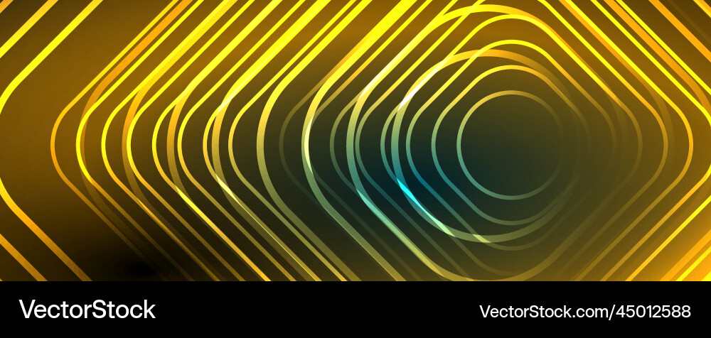 Neon glowing techno lines hi-tech futuristic Vector Image
