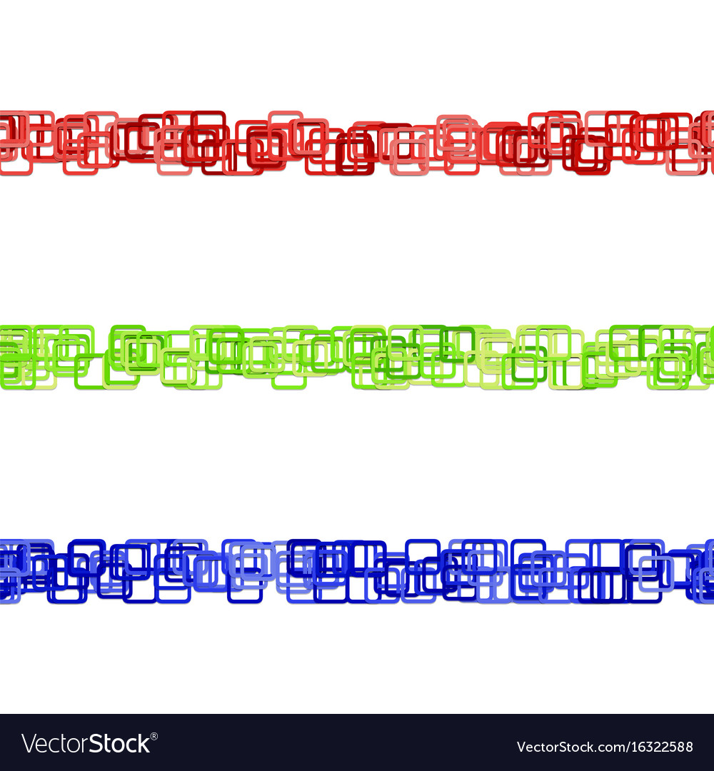 Repeatable square pattern separator line set Vector Image Repeatable square pattern separator line set Vector Image