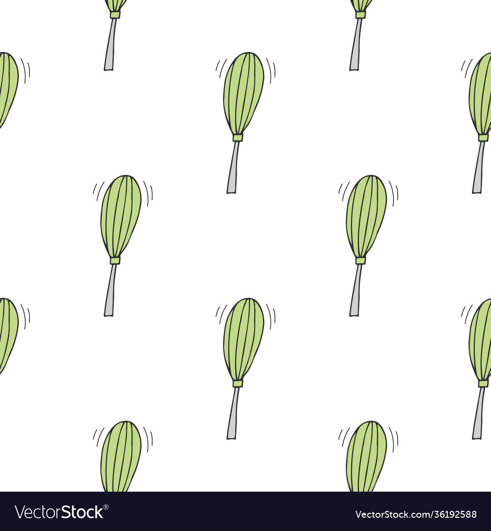 Seamless pattern with kitchen whisk Royalty Free Vector
