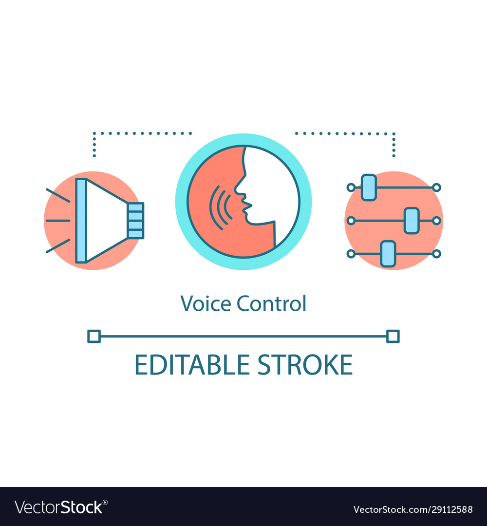 Voice Control Concept Icon Royalty Free Vector Image