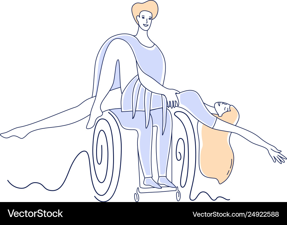 Wheelchair dance disabled people dancing Vector Image