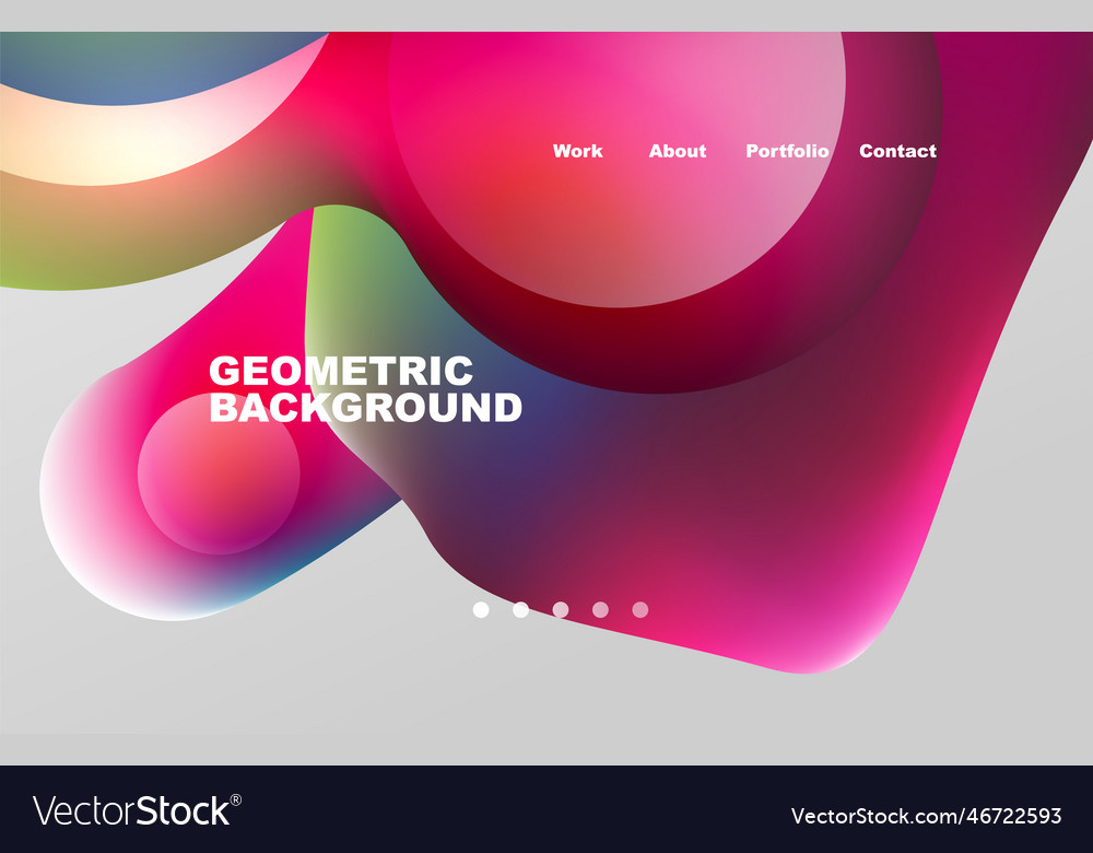 Abstract liquid background for your landing page Vector Image