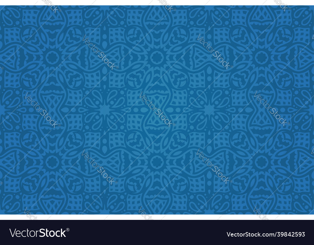 Art with colorful blue tile pattern Royalty Free Vector