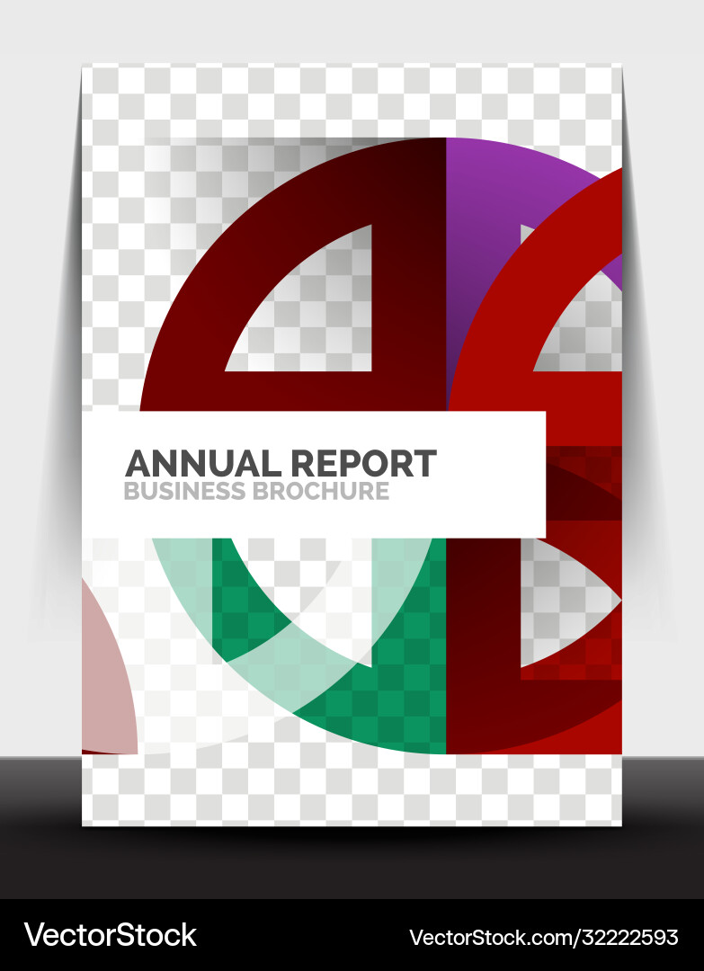 Business flyer annual report circle and triangle Vector Image