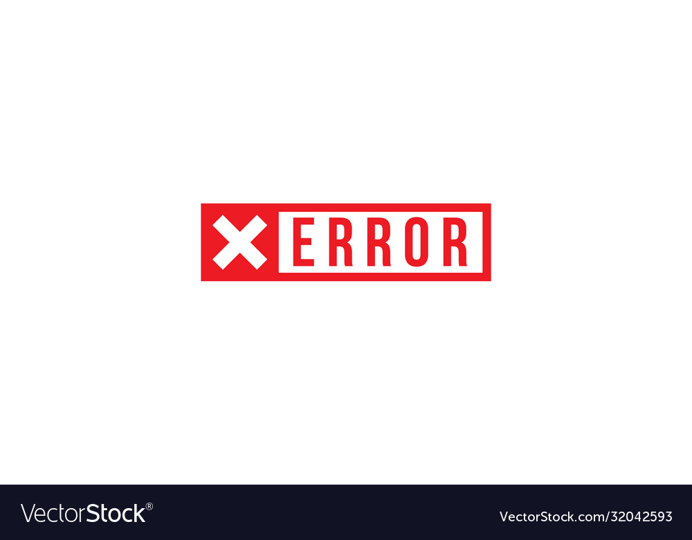 Error red sign or label Royalty Free Vector Image
