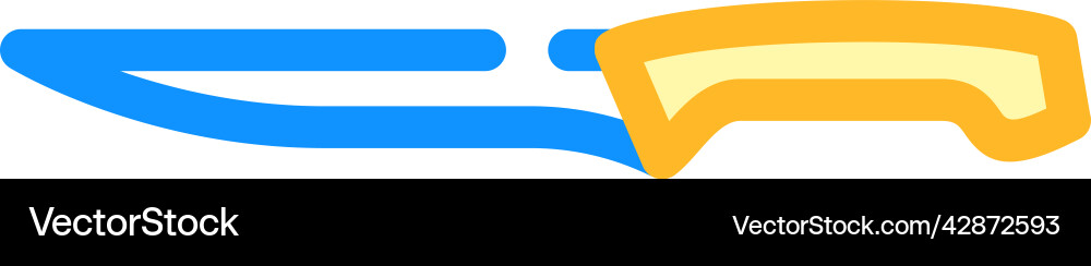 Fillet knife color icon Royalty Free Vector Image