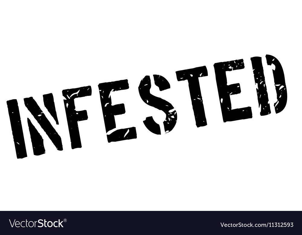 Infested rubber stamp Royalty Free Vector Image