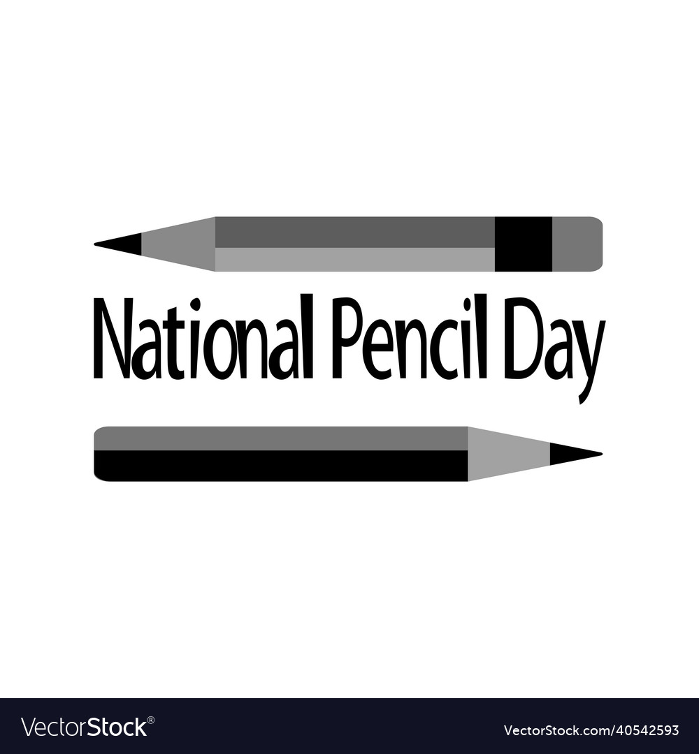 National pencil day design for banner poster Vector Image