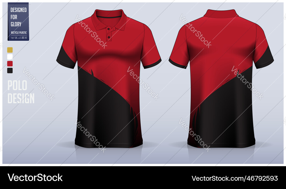 Polo shirt mockup template design Royalty Free Vector Image