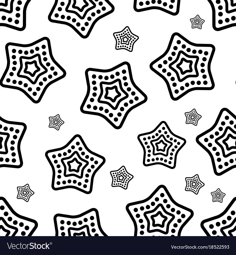 Star seamless pattern Royalty Free Vector Image
