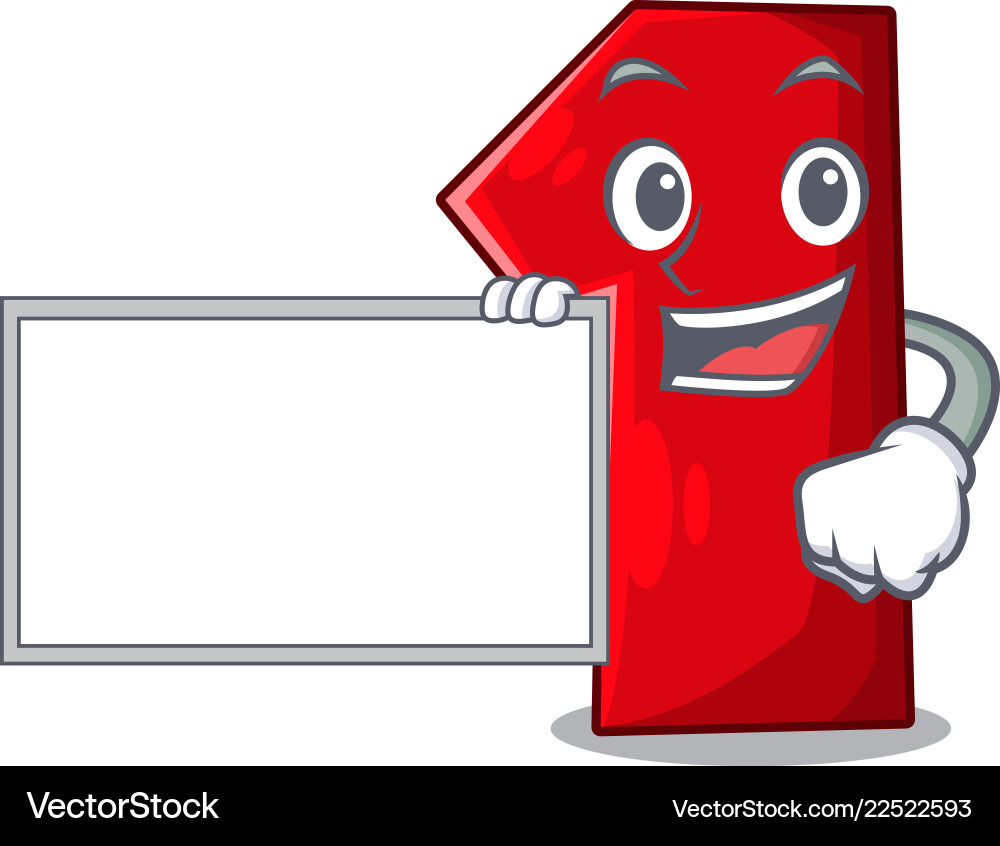 With board character number one on the platform Vector Image
