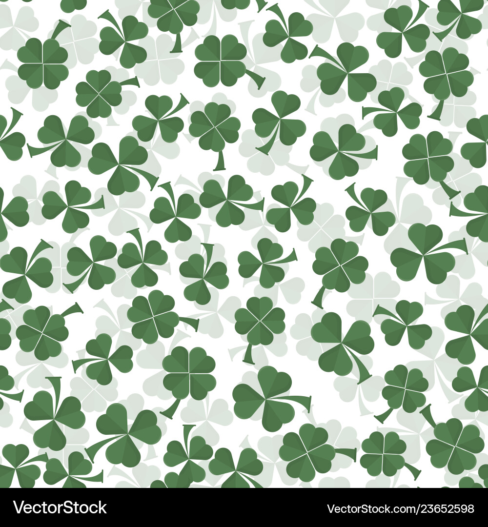 A seamless pattern 3 of clover leaves three Vector Image