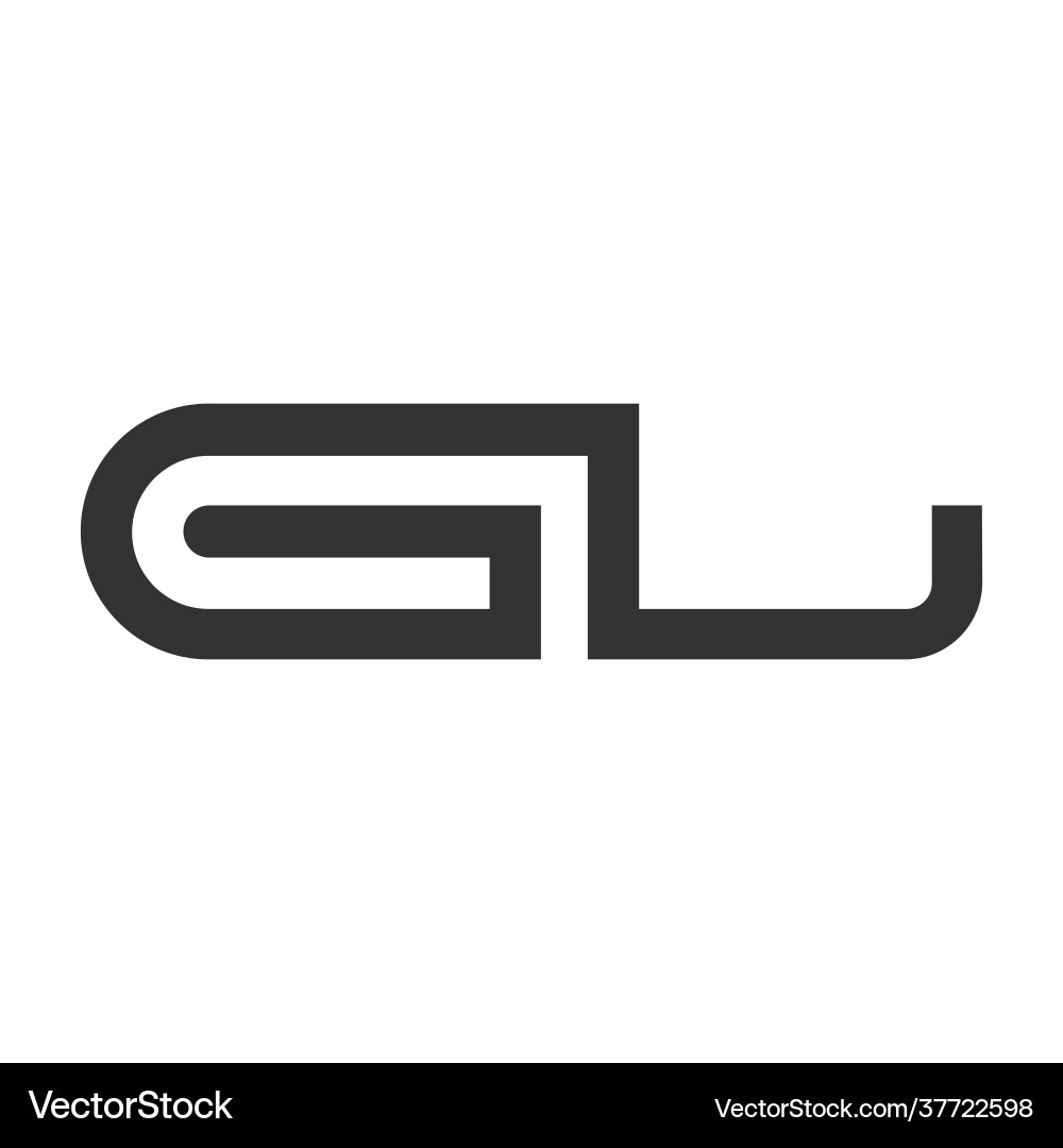 Alphabet letters monogram icon logo lg gl Vector Image