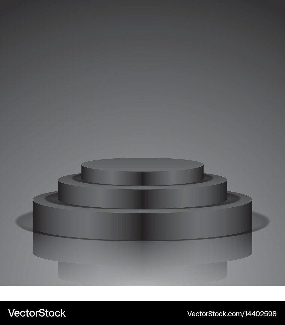 Black stage with reflection Royalty Free Vector Image
