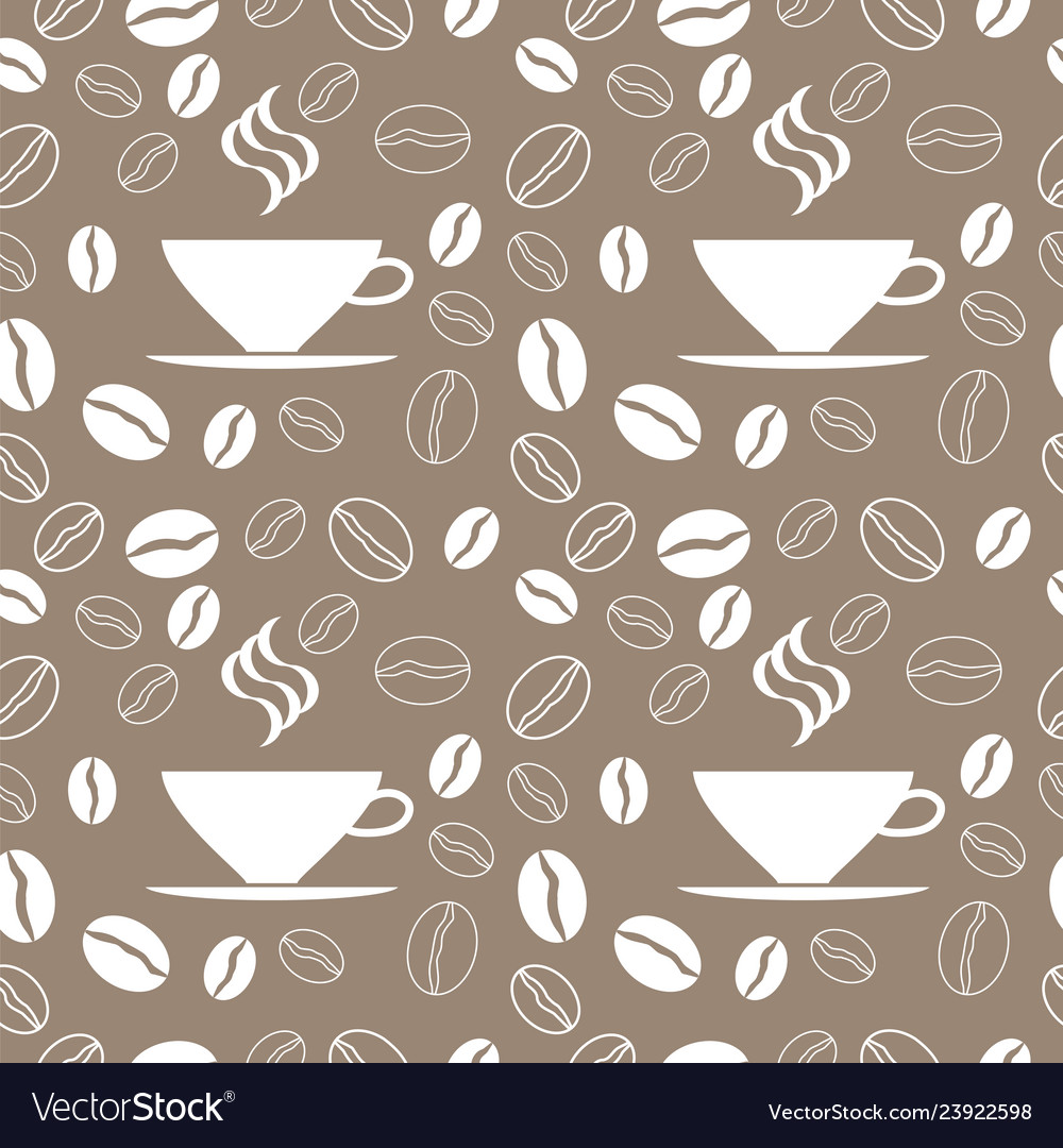 Coffee seamless pattern Royalty Free Vector Image