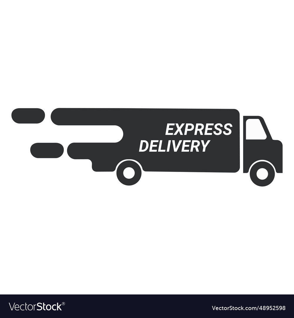 Fast shipping delivery truck Royalty Free Vector Image