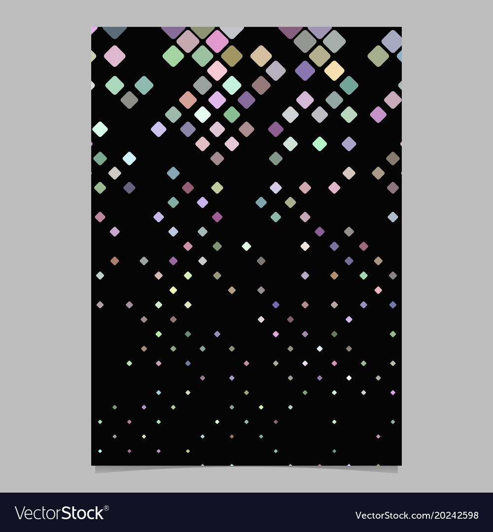 Geometrical Diagonal Square Mosaic Pattern Flyer Vector Image