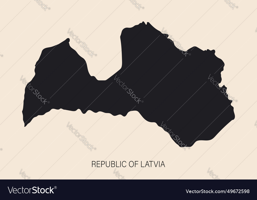 Highly detailed latvia map with borders isolated Vector Image