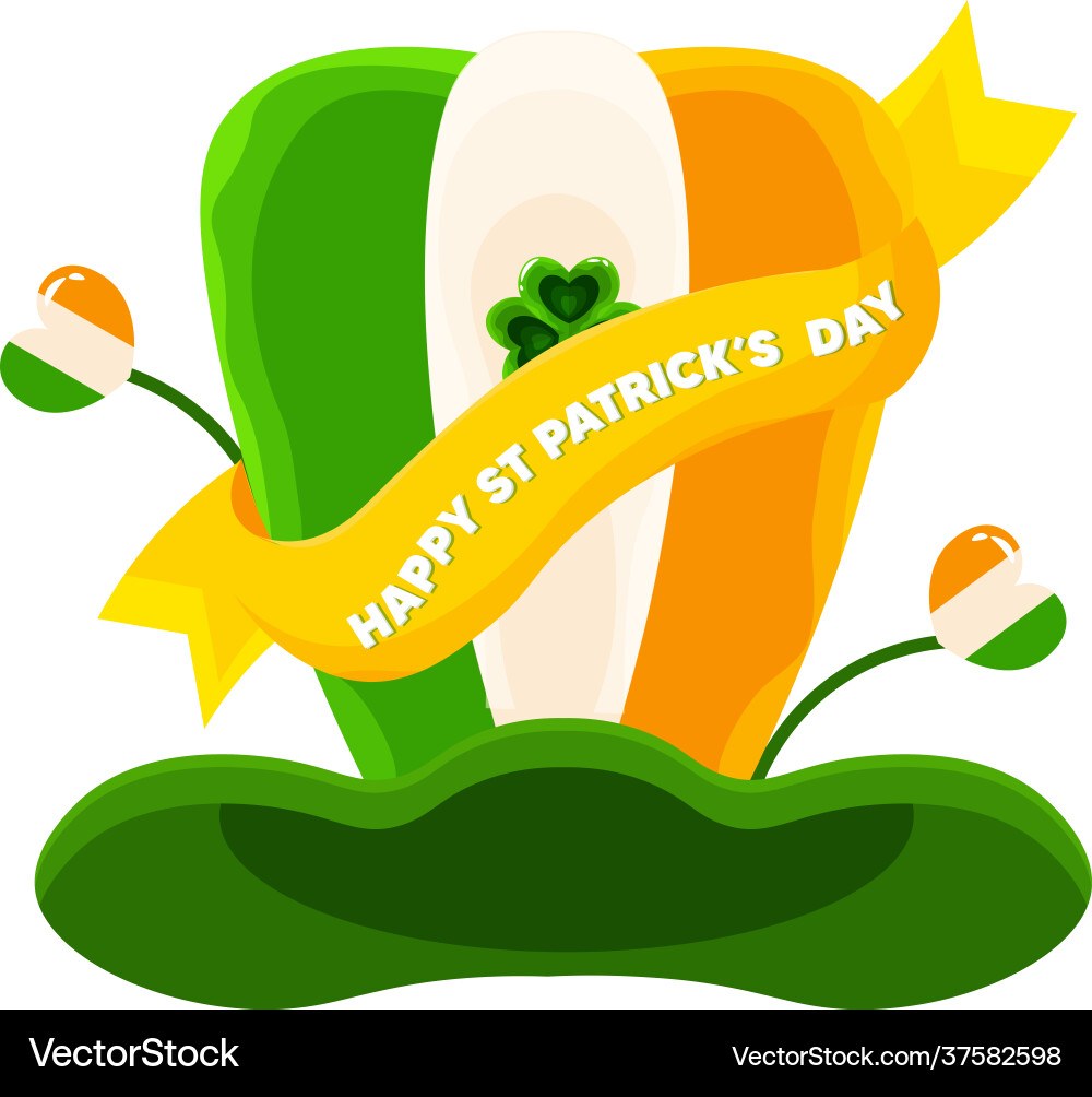 Isolated hat ireland wood Royalty Free Vector Image