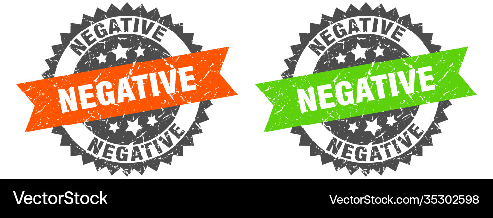 Negative band sign grunge stamp set Royalty Free Vector