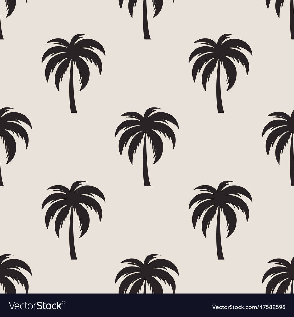 Seamless pattern with palm trees palm tree Vector Image