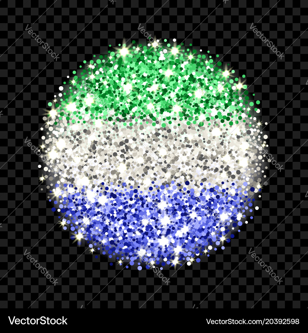 Sierra leone flag sparkling badge Royalty Free Vector Image