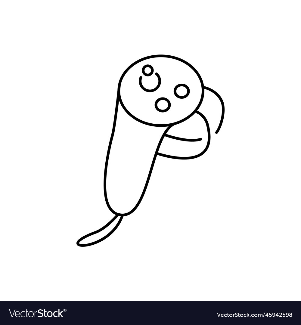 Simple line icon vr controller Royalty Free Vector Image