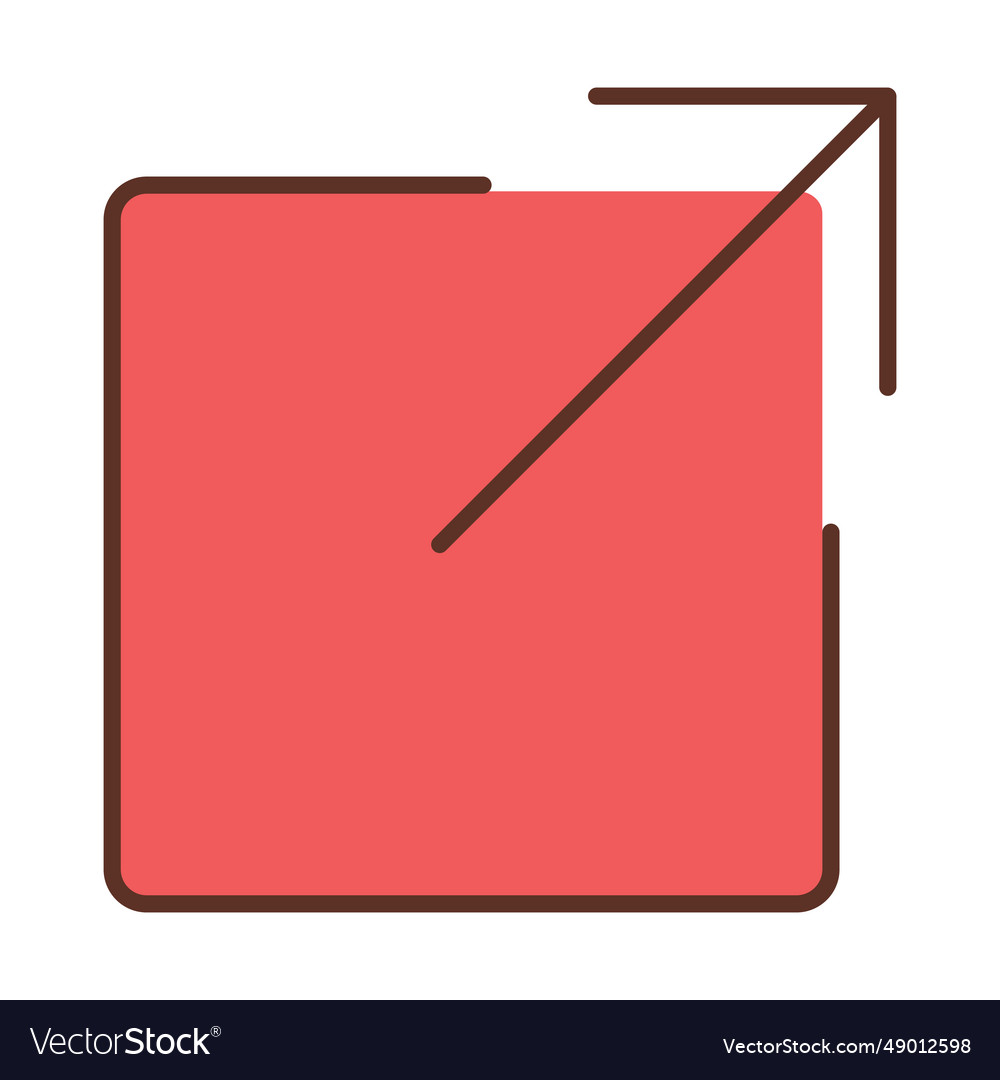 Stroke resizing sign Royalty Free Vector Image