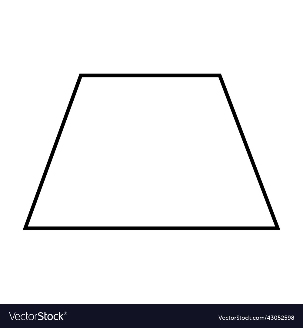 Trapezoid shape stroke Royalty Free Vector Image