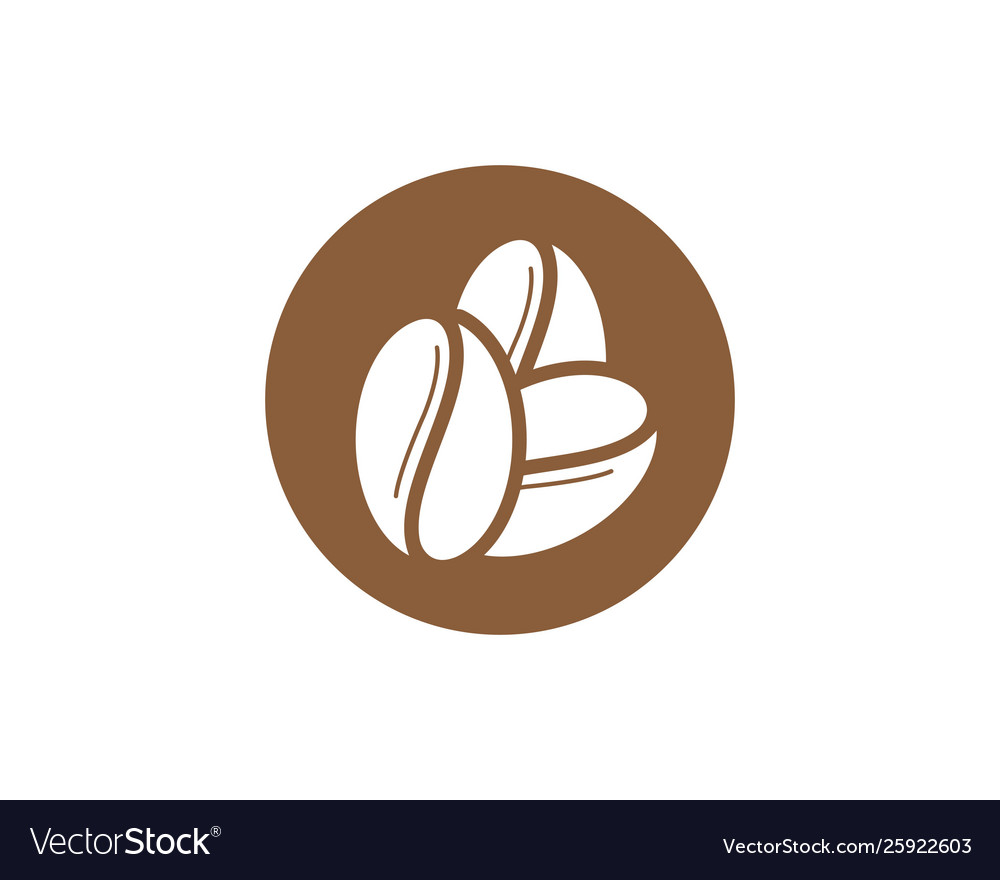 Coffee beans logo template icon Royalty Free Vector Image Coffee beans logo template icon Royalty Free Vector Image
