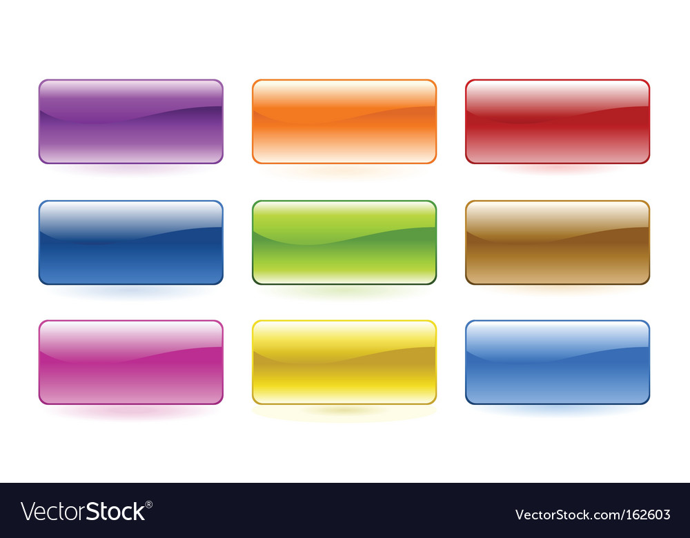 Glass buttons Royalty Free Vector Image - VectorStock