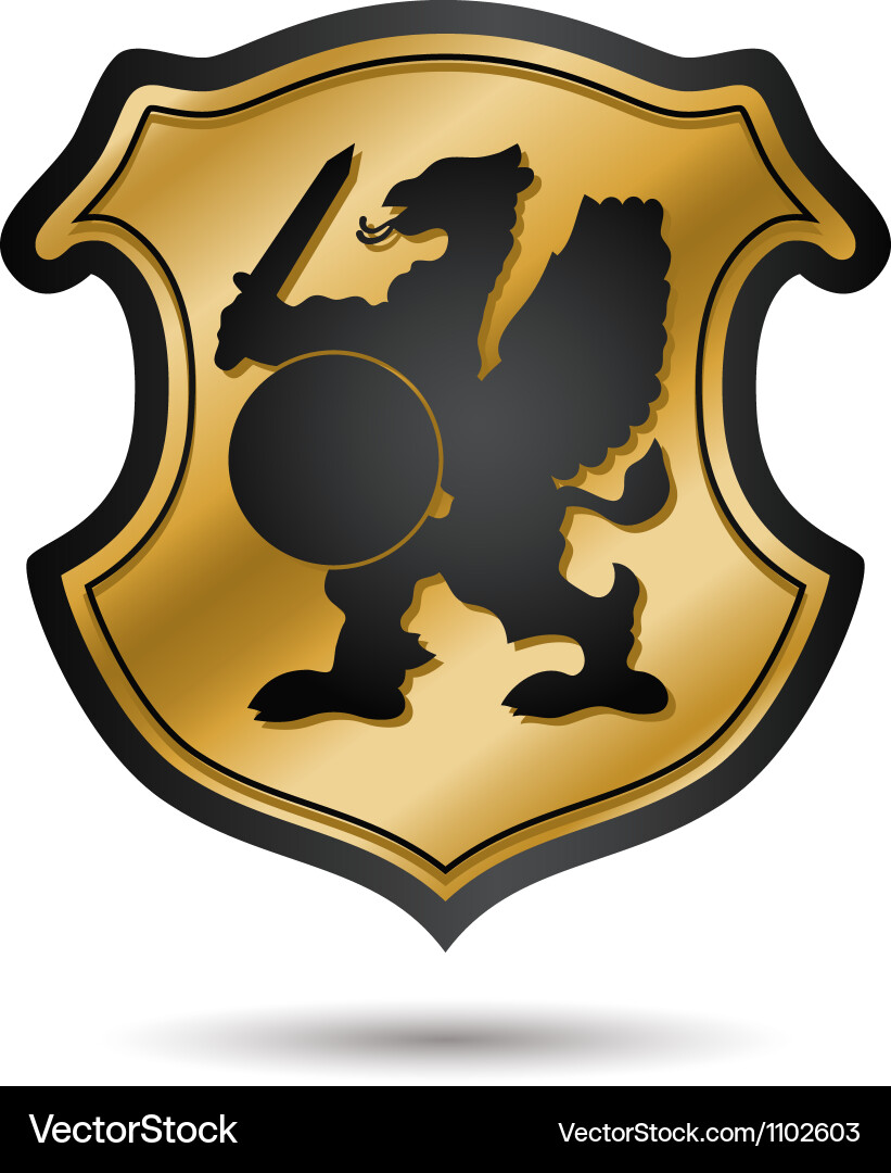 Heraldic coat of arms Royalty Free Vector Image