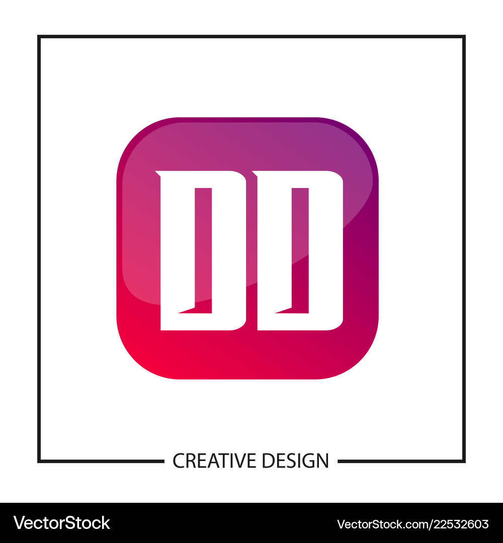 Initial letter dd logo template design Royalty Free Vector