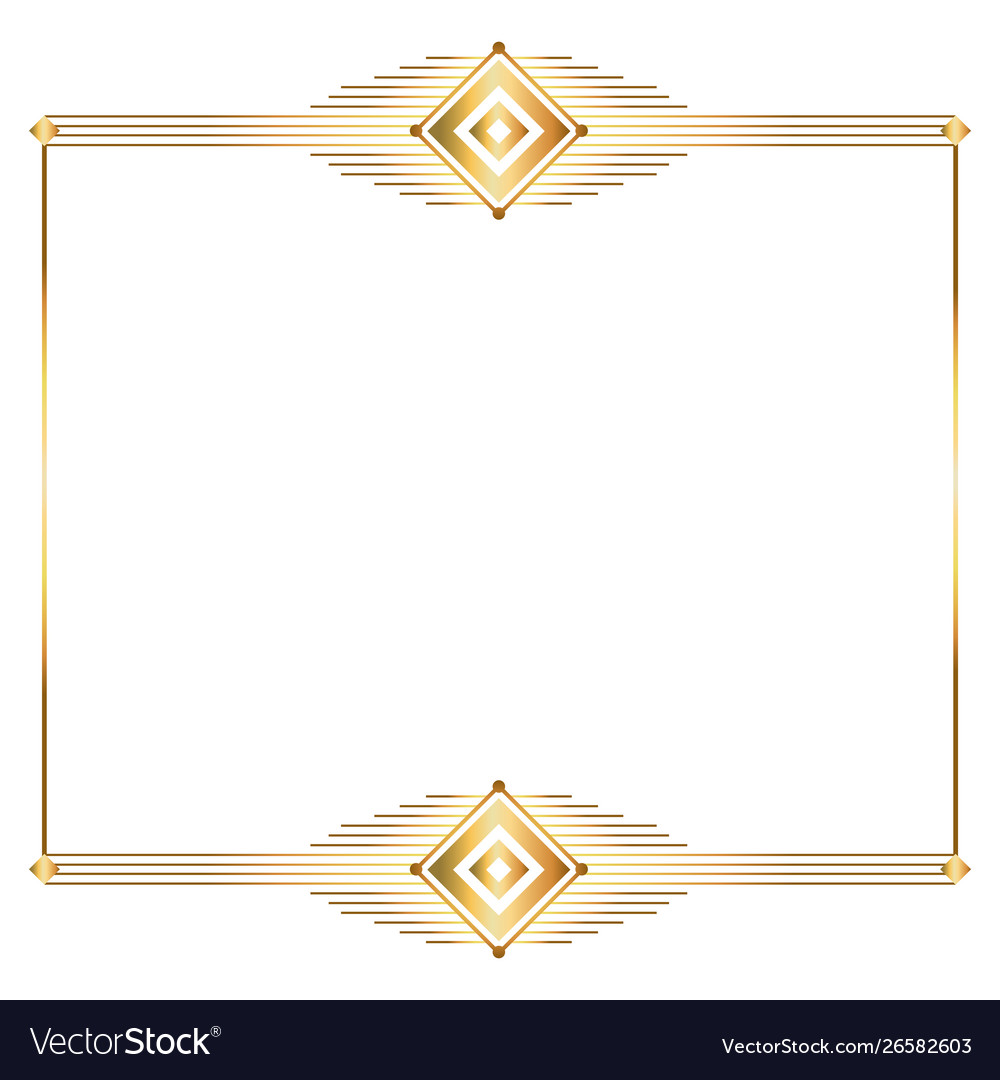 Isolated art deco frame design Royalty Free Vector Image Isolated art deco frame design Royalty Free Vector Image