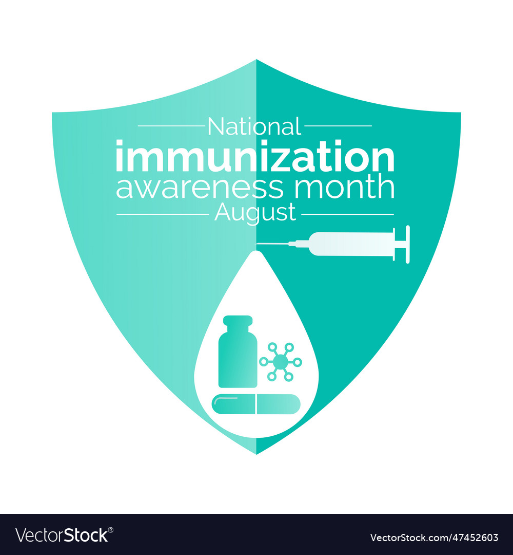 National immunization awareness month Royalty Free Vector
