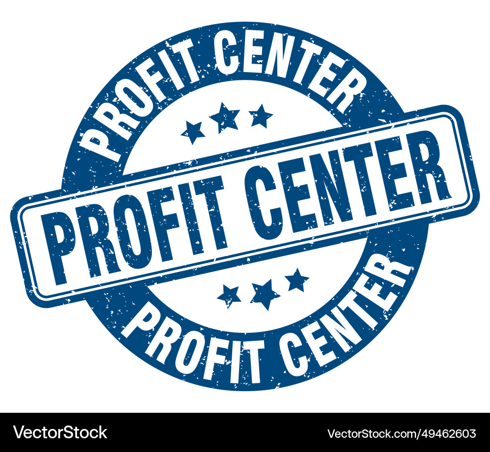 Profit center stamp label round Royalty Free Vector Image
