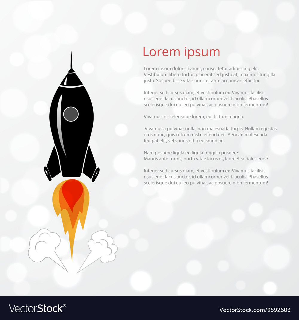 Space rocket launch Royalty Free Vector Image - VectorStock