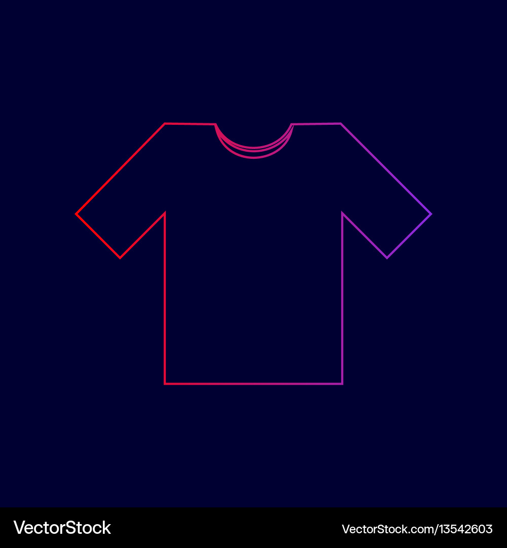 T-shirt sign line icon Royalty Free Vector Image