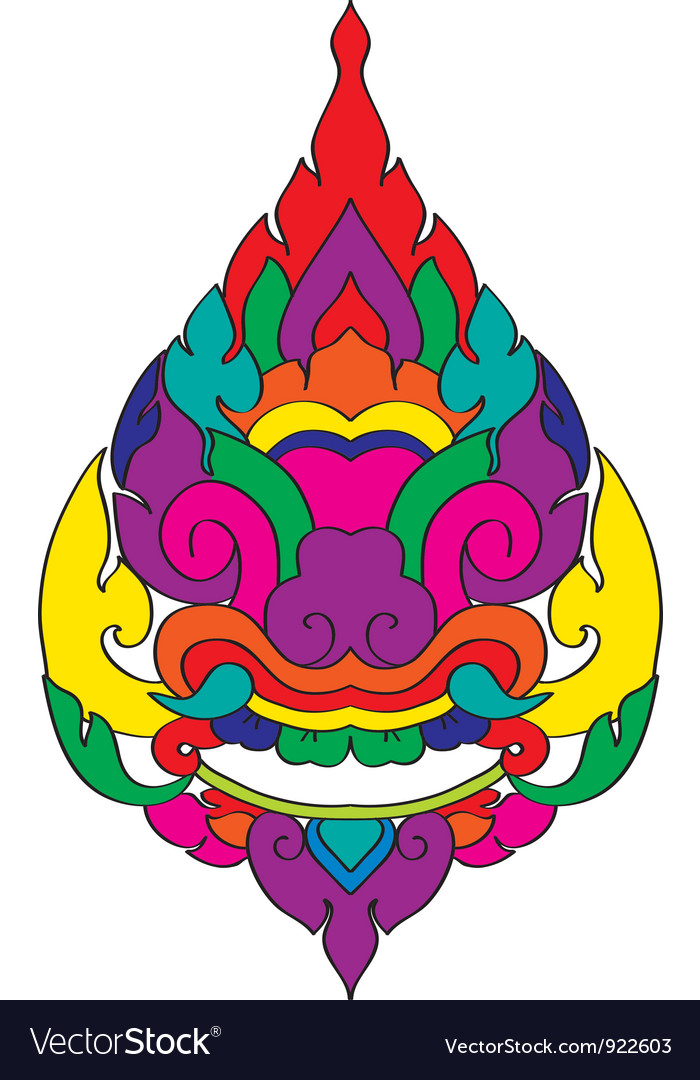 Thai pattern graphic Royalty Free Vector Image