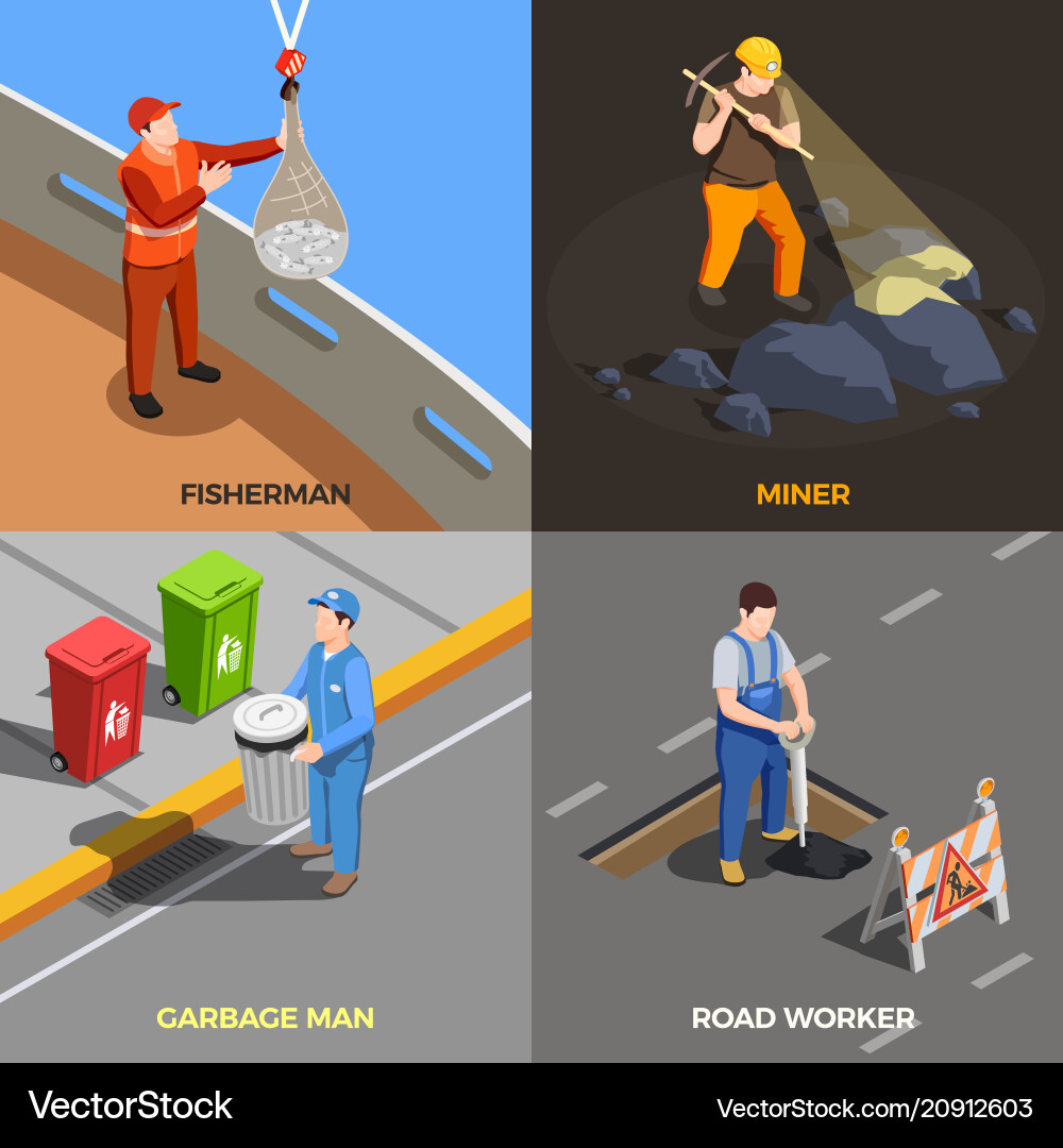 Urban professions design concept Royalty Free Vector Image