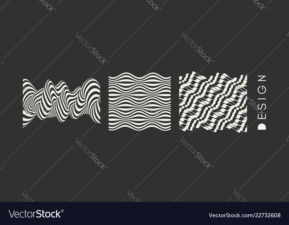 Abstract wavy background pattern optical Vector Image