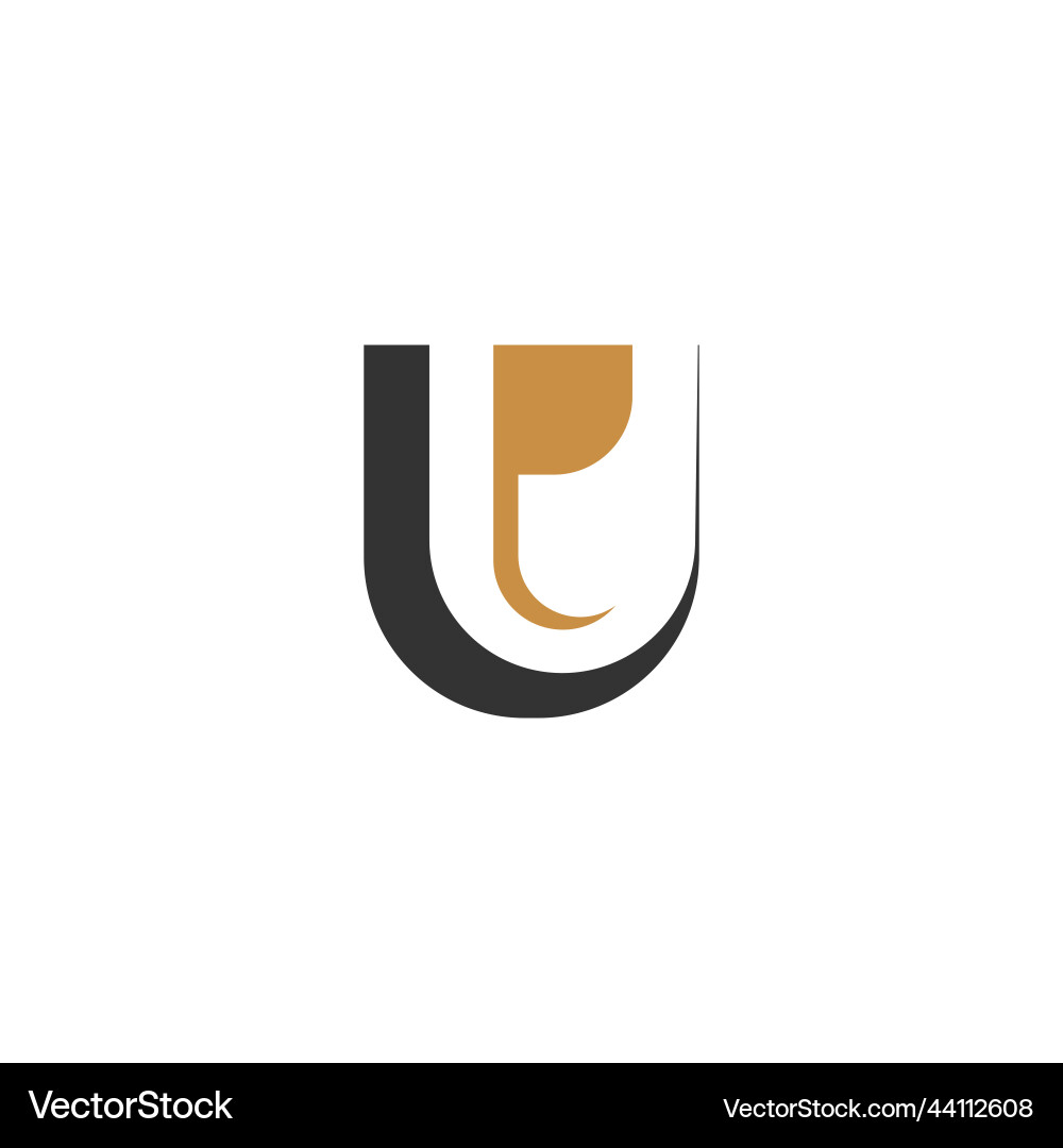 Alphabet letters initials logo pu up p and u Vector Image