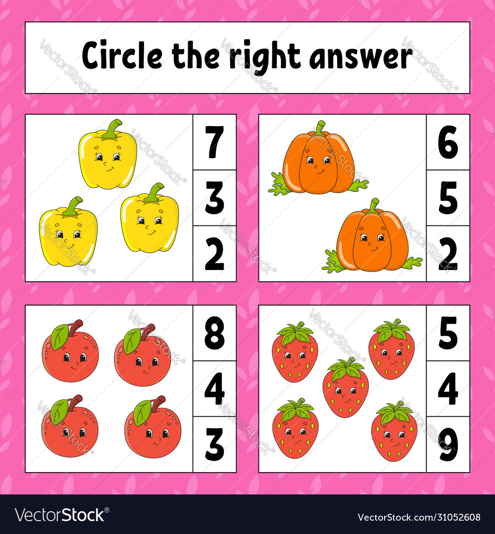 Circle right answer education developing Vector Image