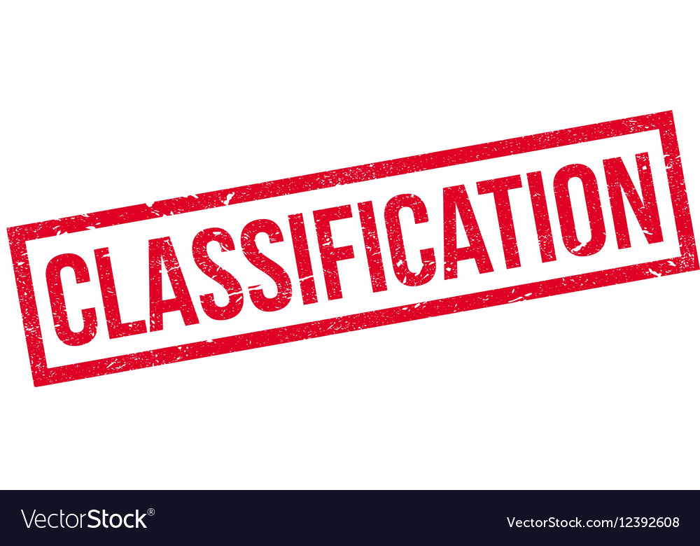 Classification rubber stamp Royalty Free Vector Image