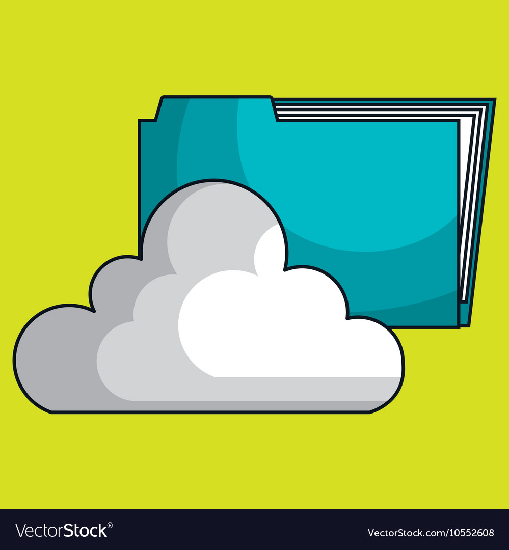 Cloud data base center Royalty Free Vector Image