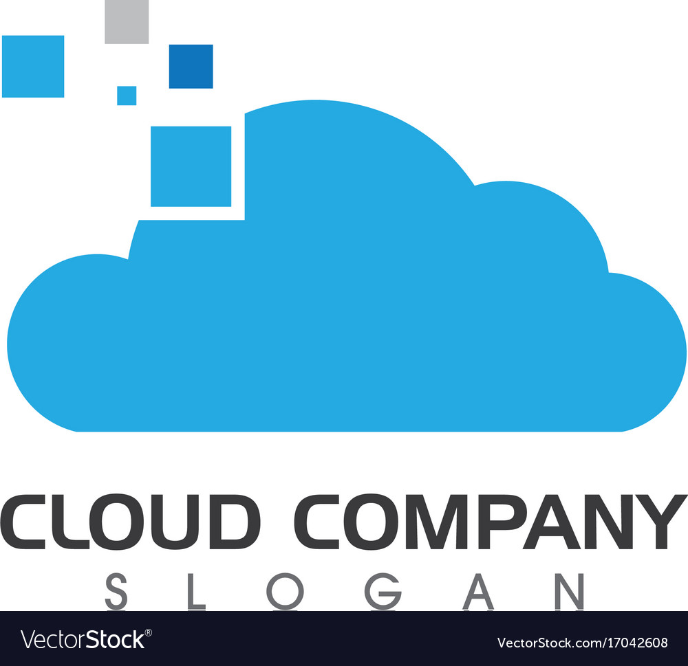 Cloud technology logo template design Royalty Free Vector