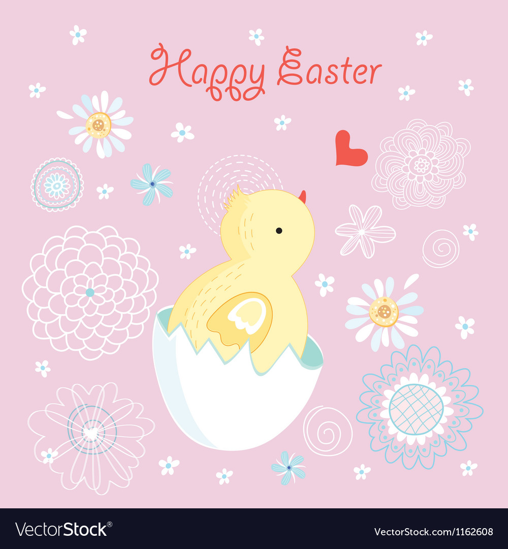 Easter chick Royalty Free Vector Image - VectorStock