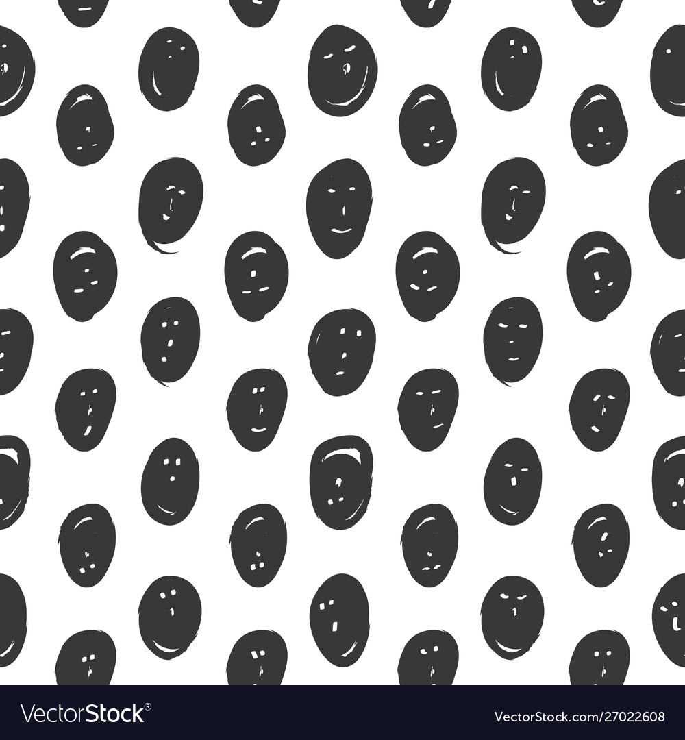 Hand drawn seamless repeat pattern with abstract Vector Image
