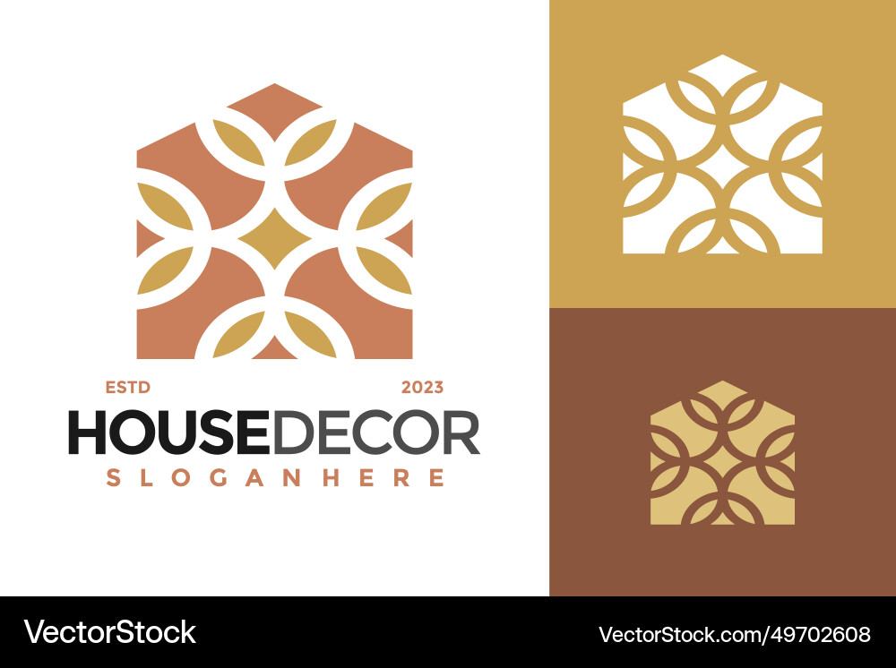 House decor logo design symbol icon Royalty Free Vector